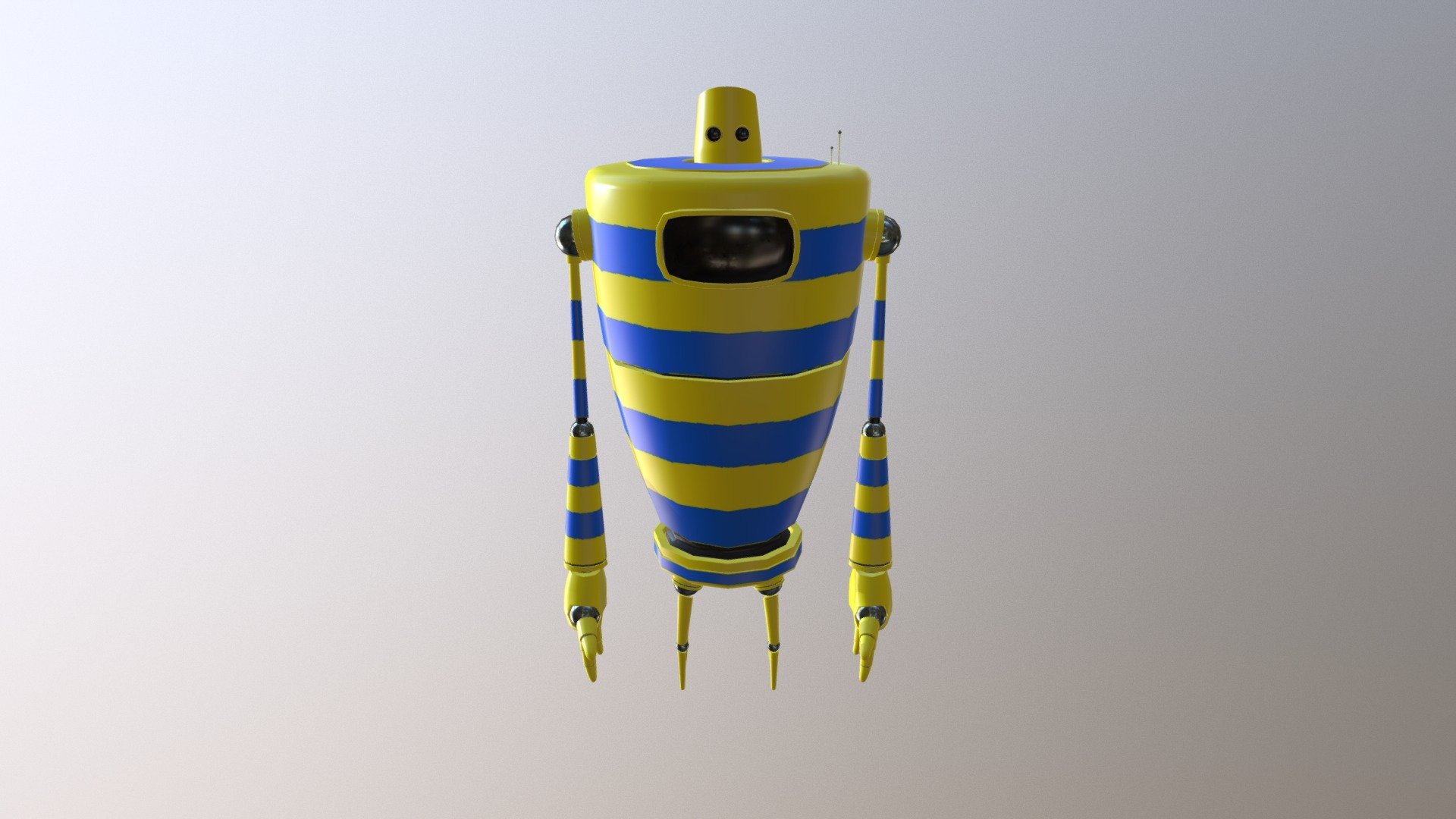 A wonderfully colored robot - 3D model by MustardChuck [0b906c1 ...