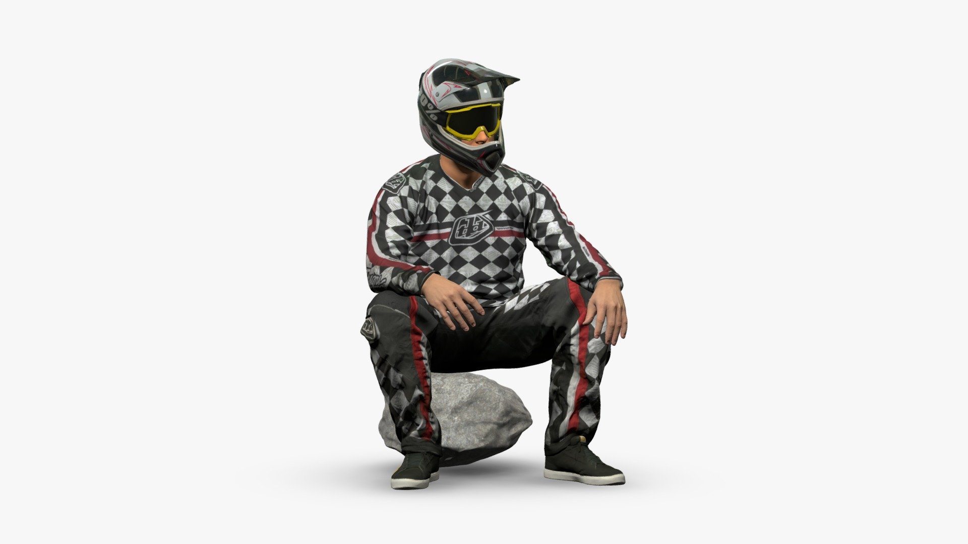 001539_Сyclist sits down to rest - Buy Royalty Free 3D model by 3DFarm ...