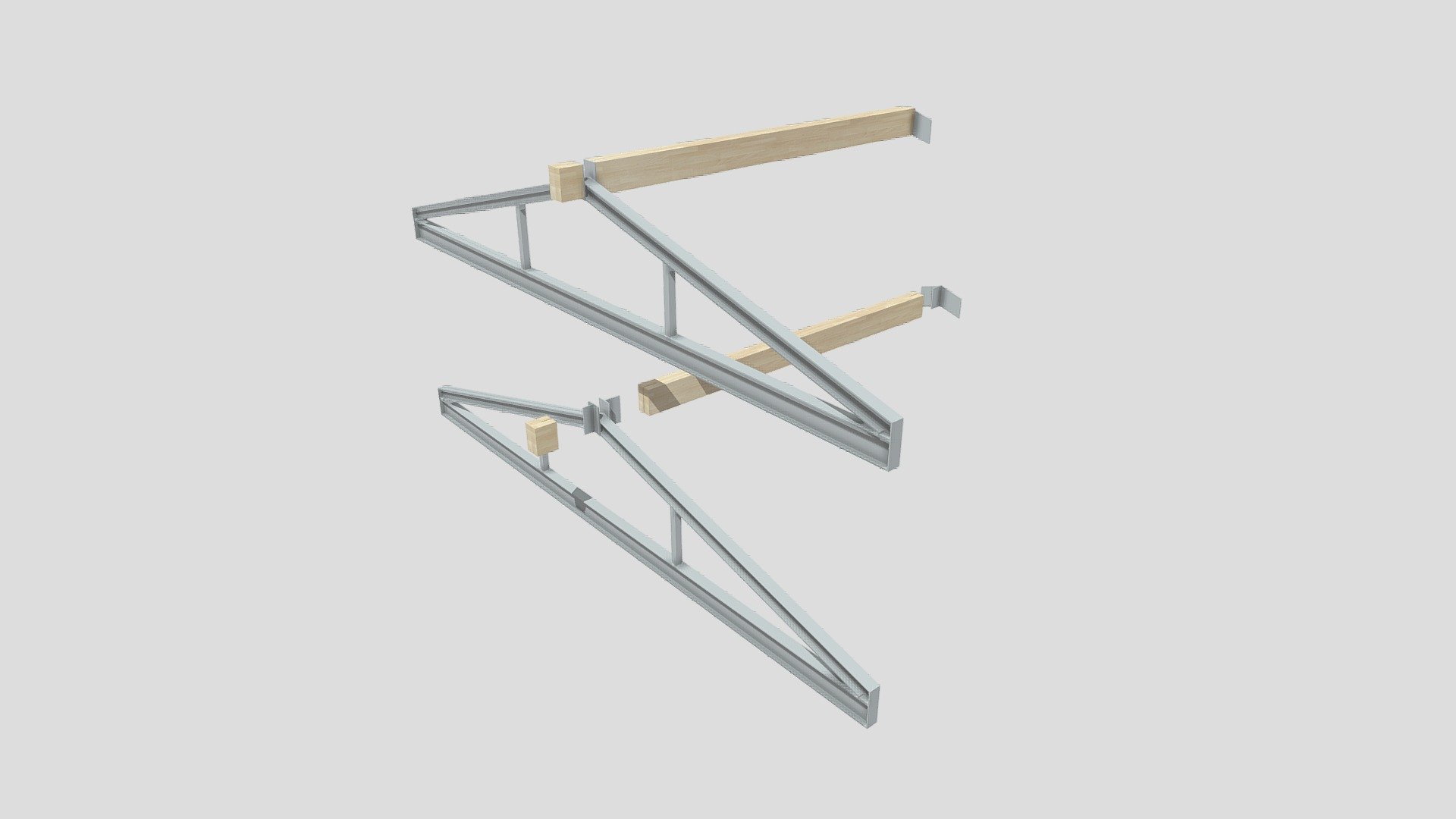 Bespoke Truss & Glulam/LVL Ridge Beam - 3D model by Somerset ...