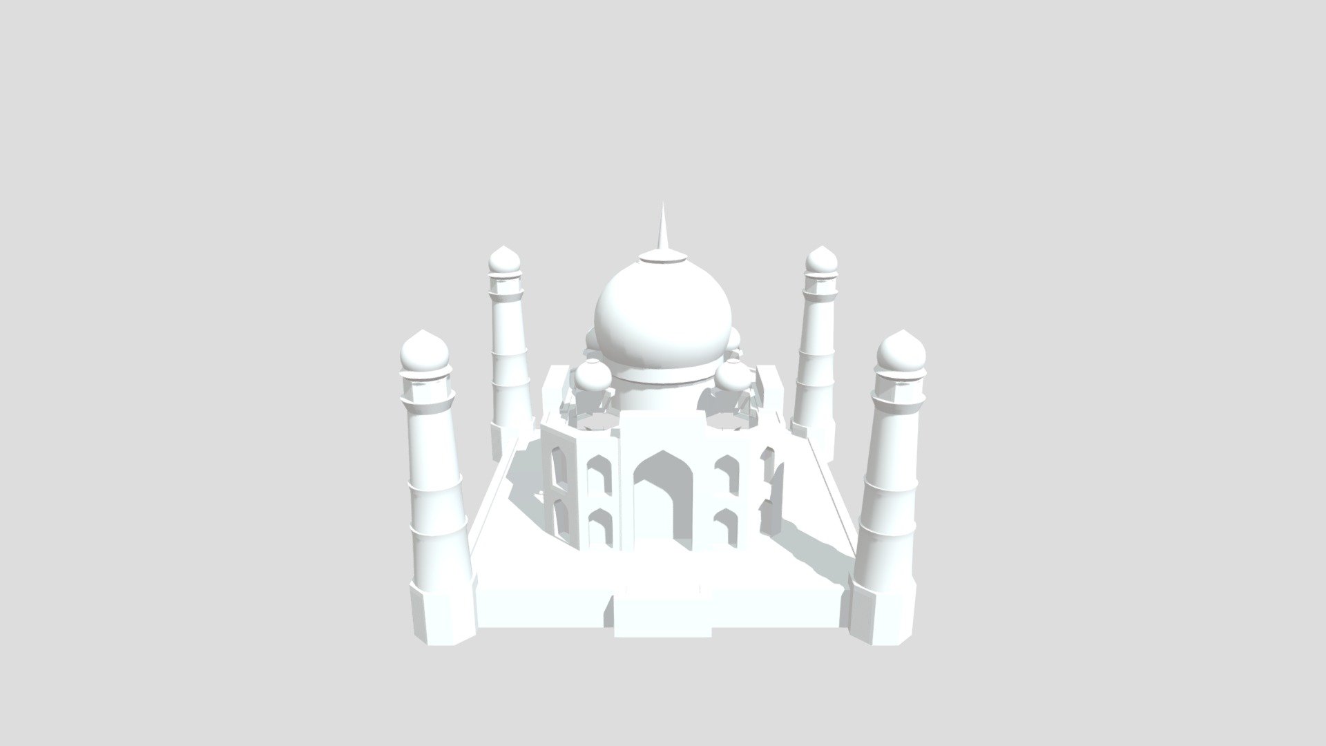 Taj Mahal.obj (Designed for a PLA 3D Printer) - 3D model by Poly180 ...