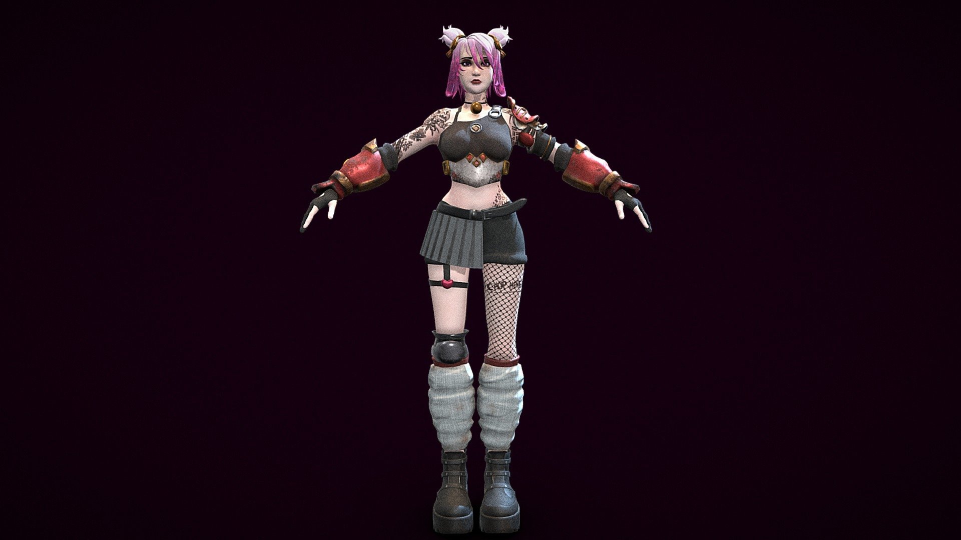 Female Gauntlet Mage - Download Free 3D model by Minh Nguyen (@Minh ...