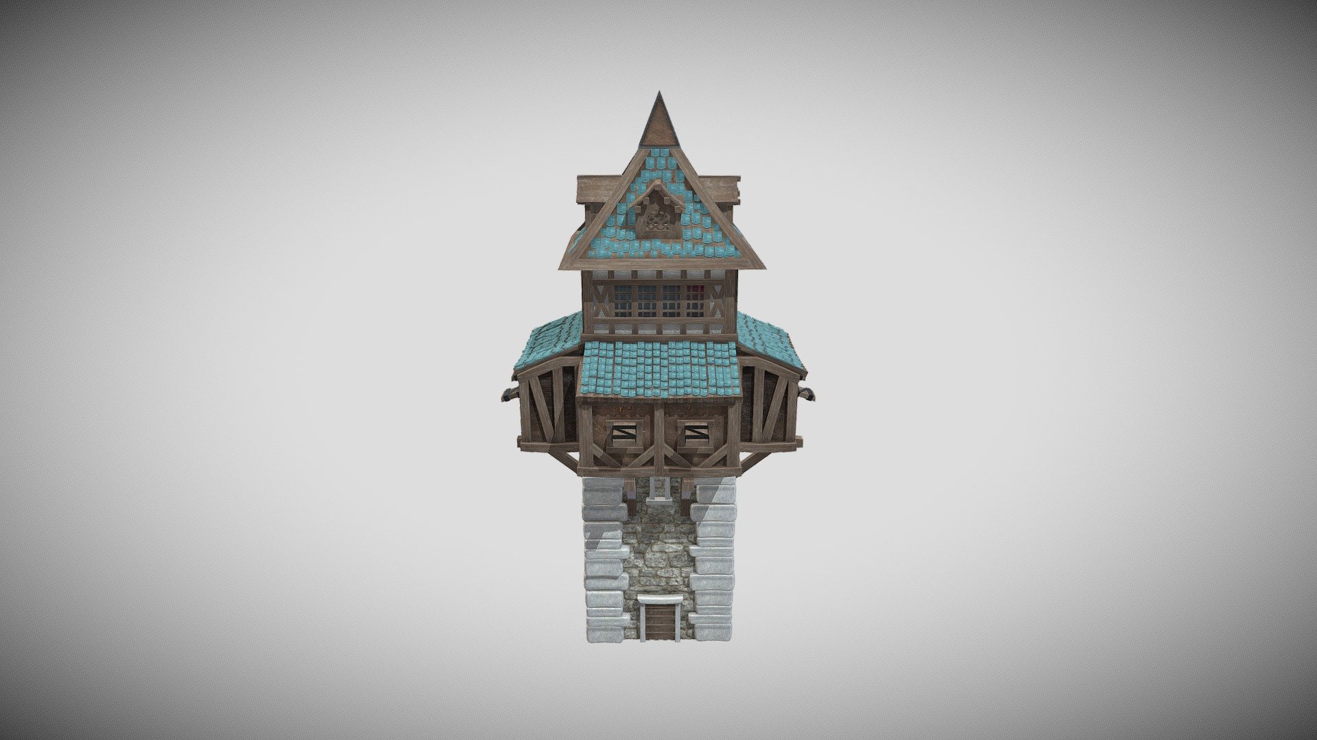 Medieval Style Watchtower - 3D model by Acubens (@ALCA56) [0b9e614 ...