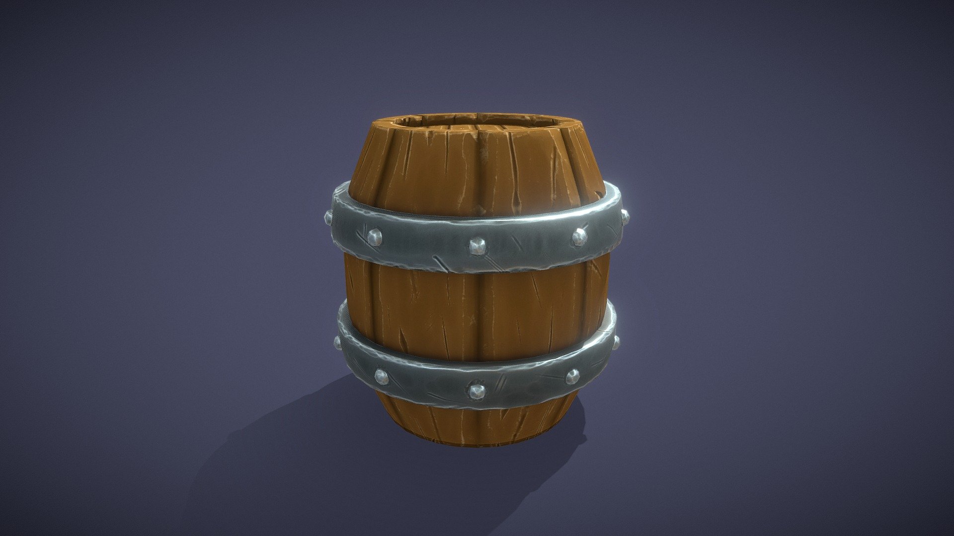 Old wooden stylized medieval barell - Low Poly - 3D model by offsorry ...
