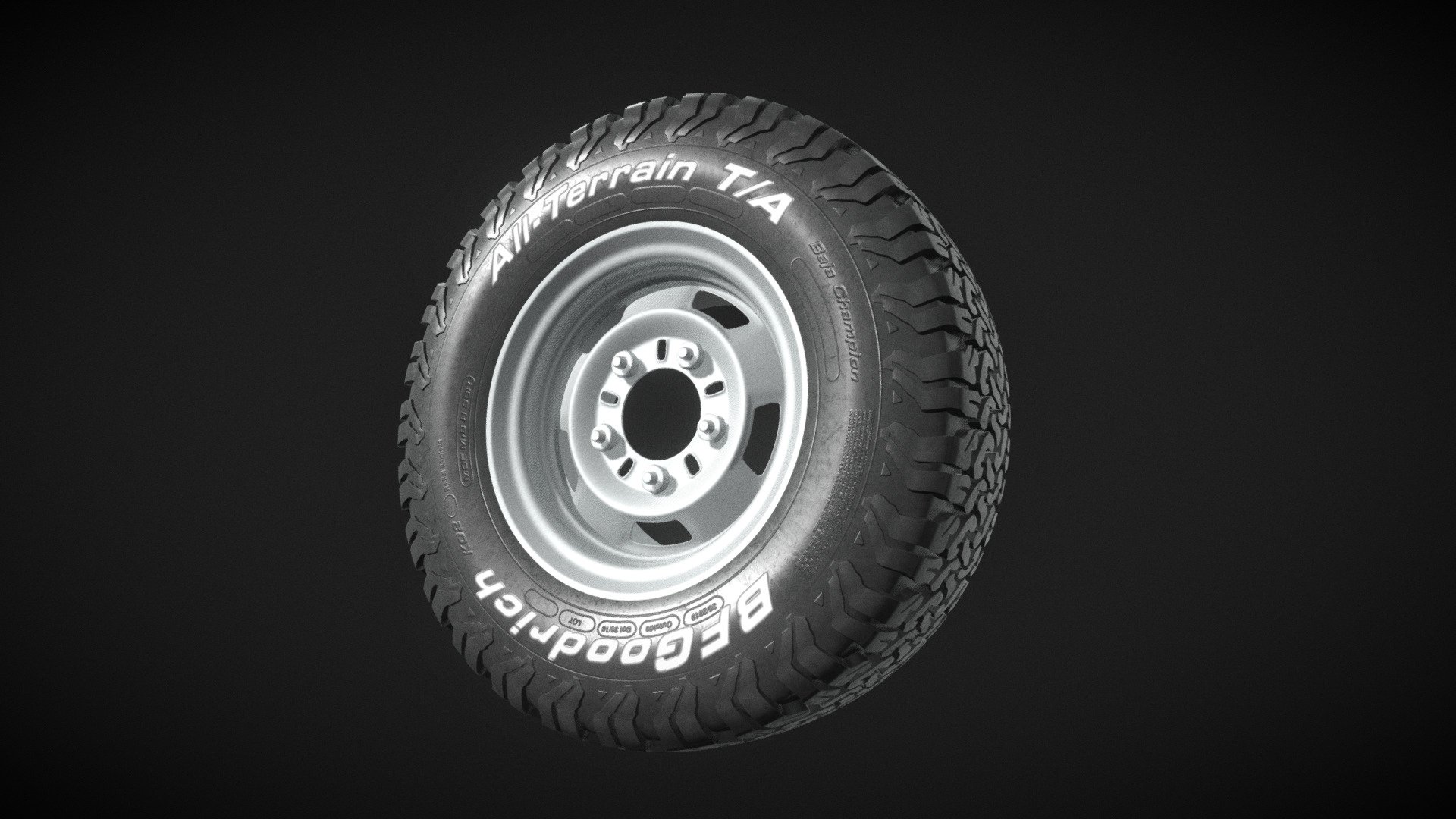 BFGoodrich allterrain offroad tyre - 3D model by jineshbhaskaran ...