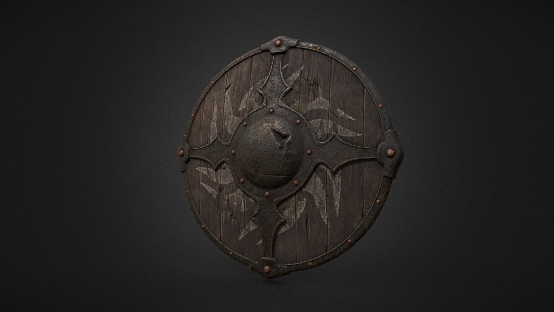 Old iron shield - 3D model by Simplix [0ba3fd8] - Sketchfab