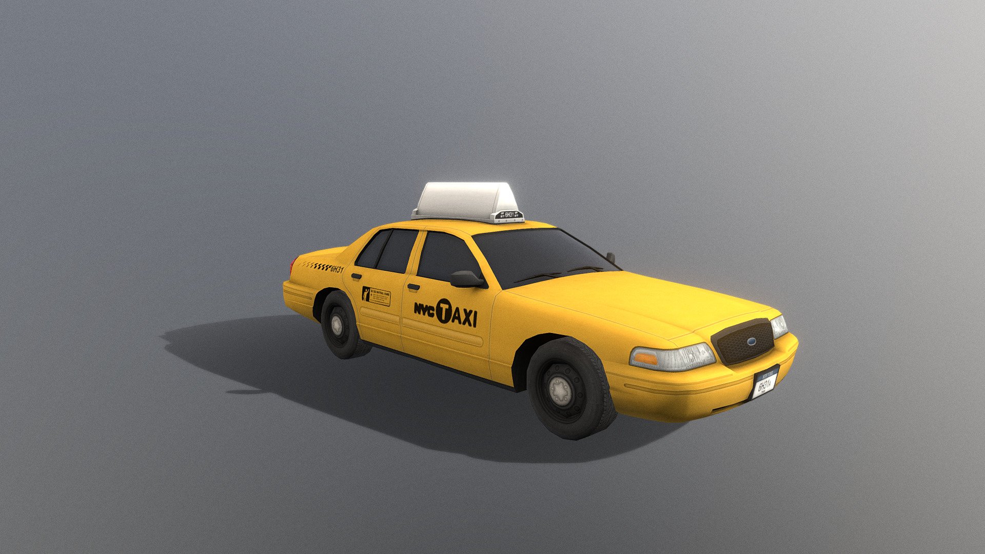New York taxi car (Low Poly) - 3D model by ashwin.3dArtist [0ba61ac ...