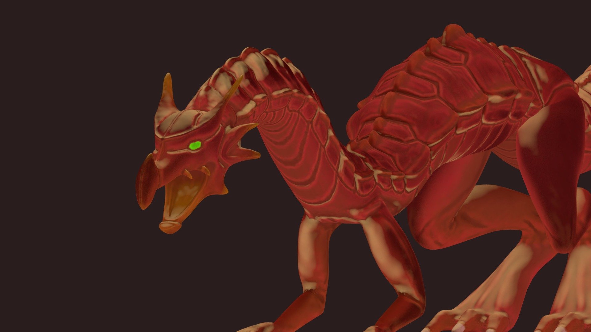 Fire Dragon - Download Free 3D model by TiqKai (@hadiamirudin) [0bab9a0 ...