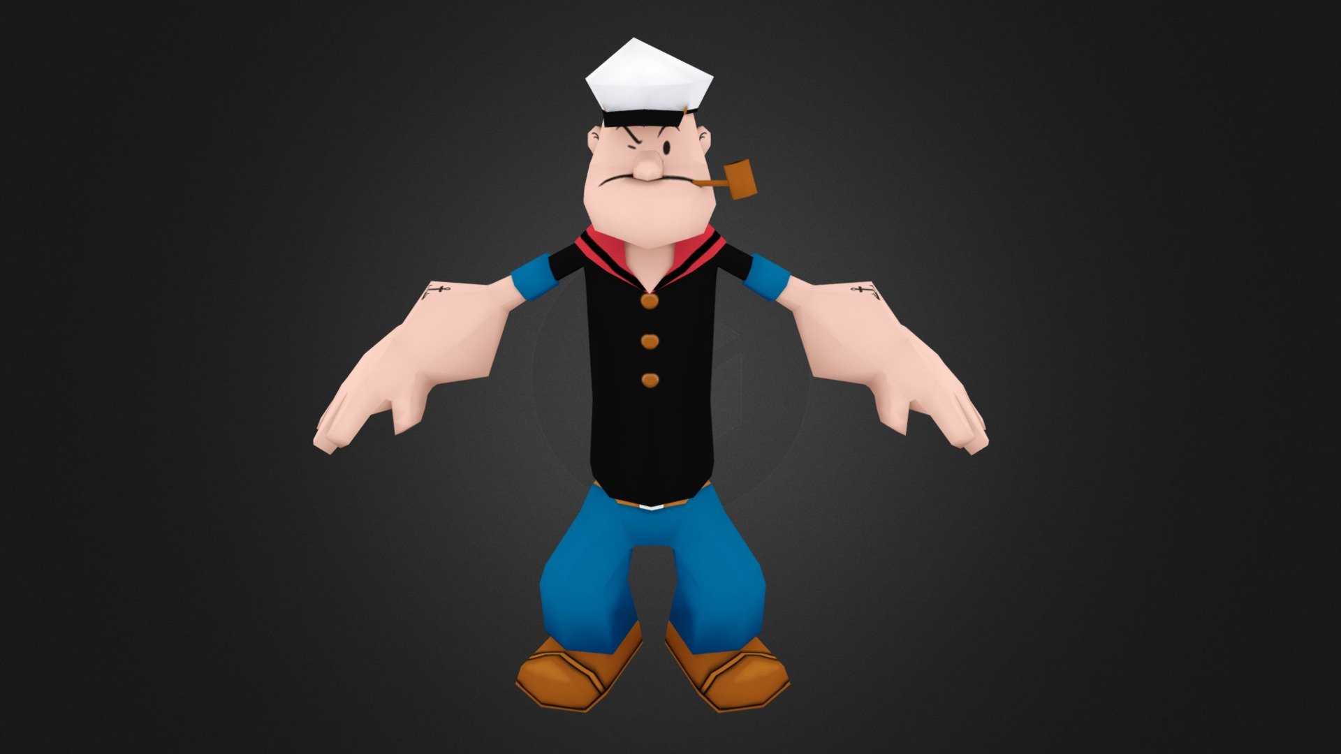Popeye - 3D model by Jeank Valverde (@jkvalverde3d) [0bacced] - Sketchfab
