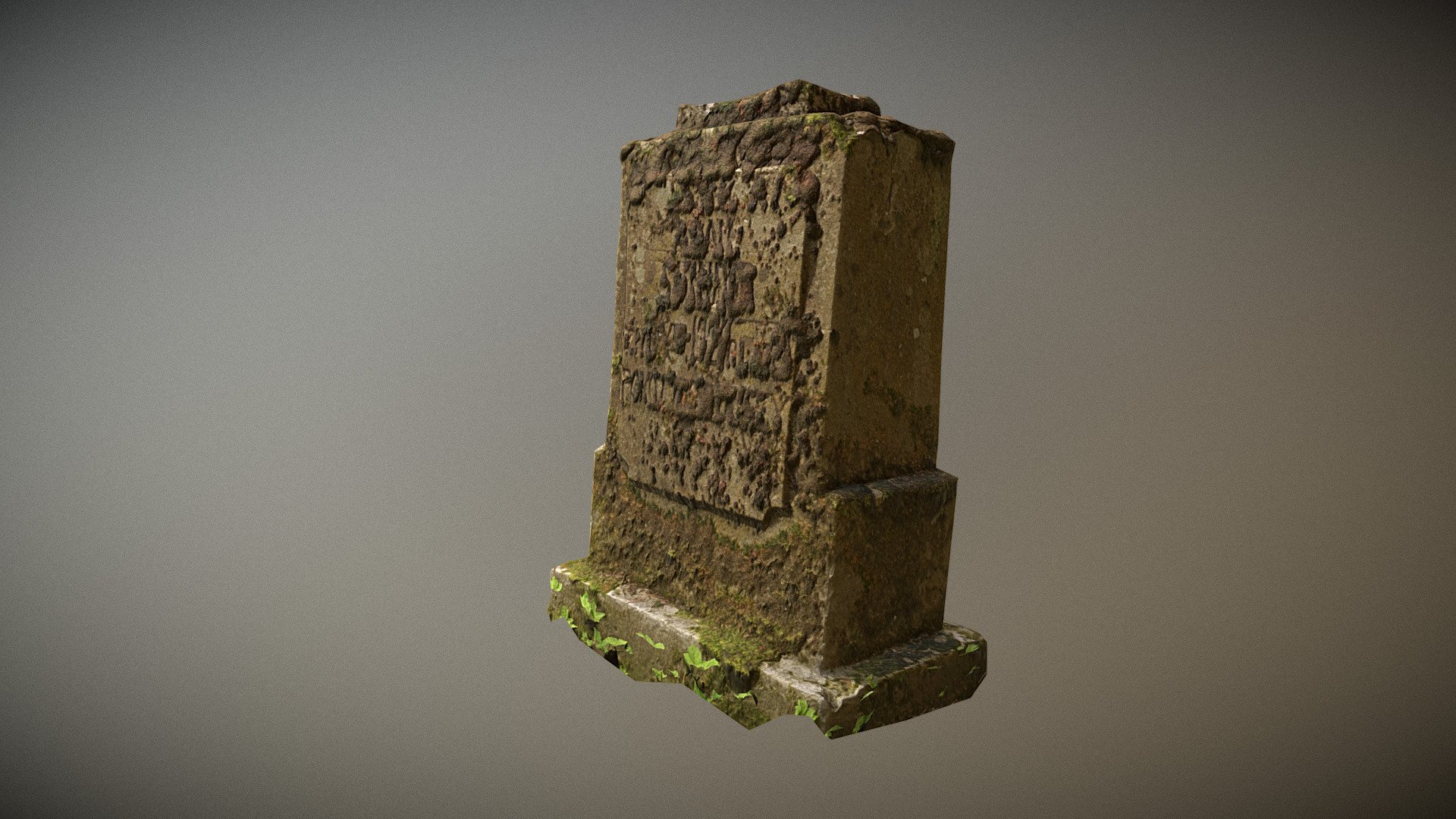 Scanned photorealistic old mossy tombstone LOD - Buy Royalty Free 3D ...