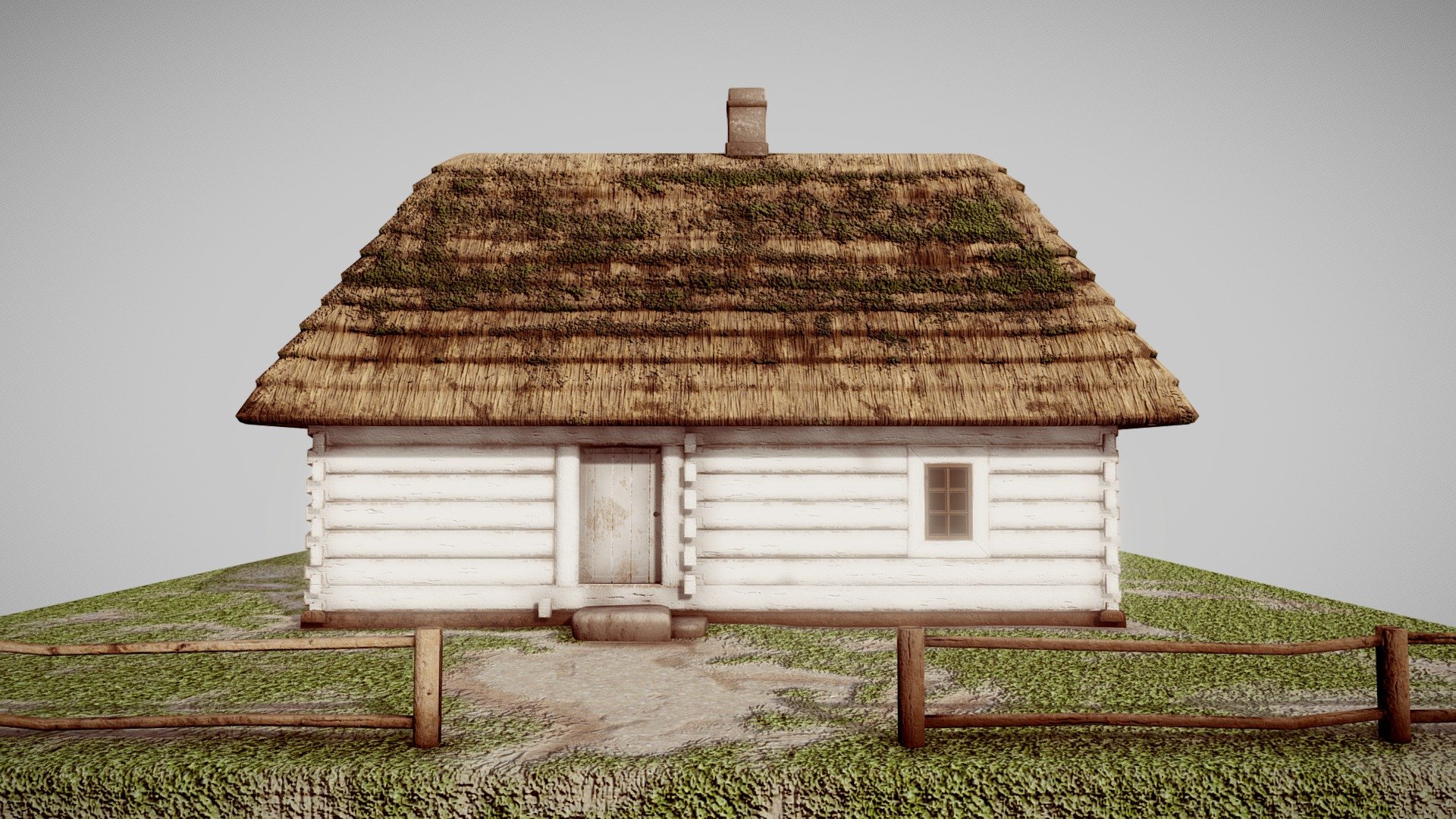 Chata włościańska XIX wiek - 3D model by WirtualnyParkMiniatur [0bb1e67 ...