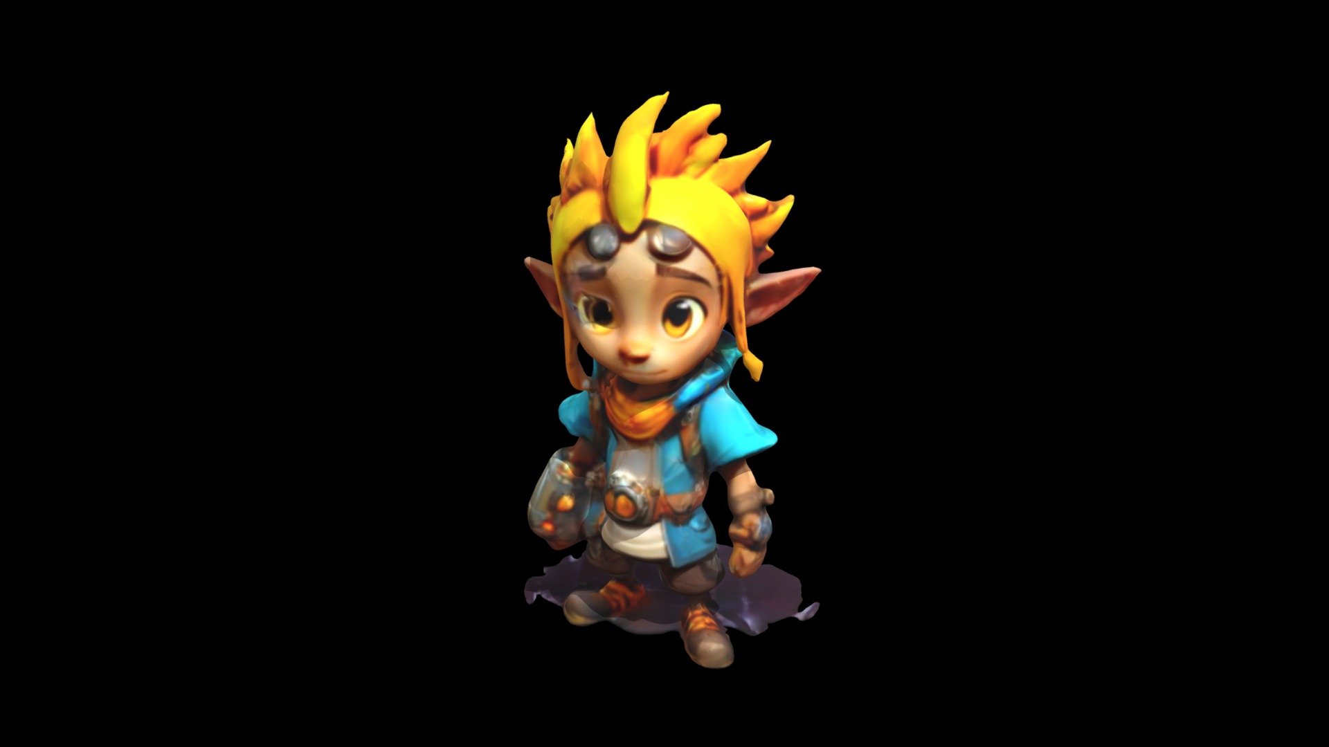 a cartoon character is wearing a blue jacket - Download Free 3D model ...