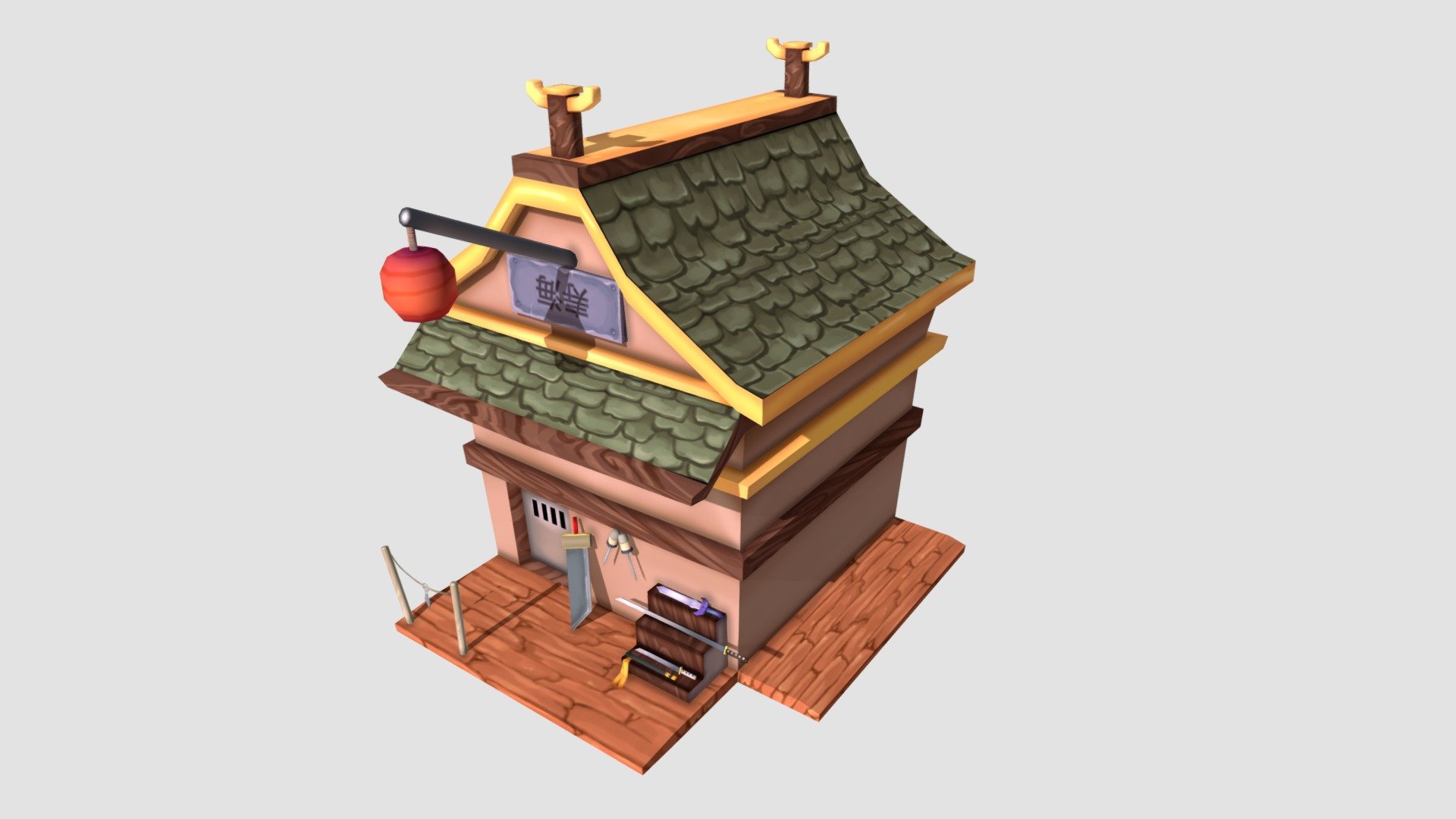 Asian Weapon Shop - 3D model by LoLo (@pantheuse) [0bb51f3] - Sketchfab