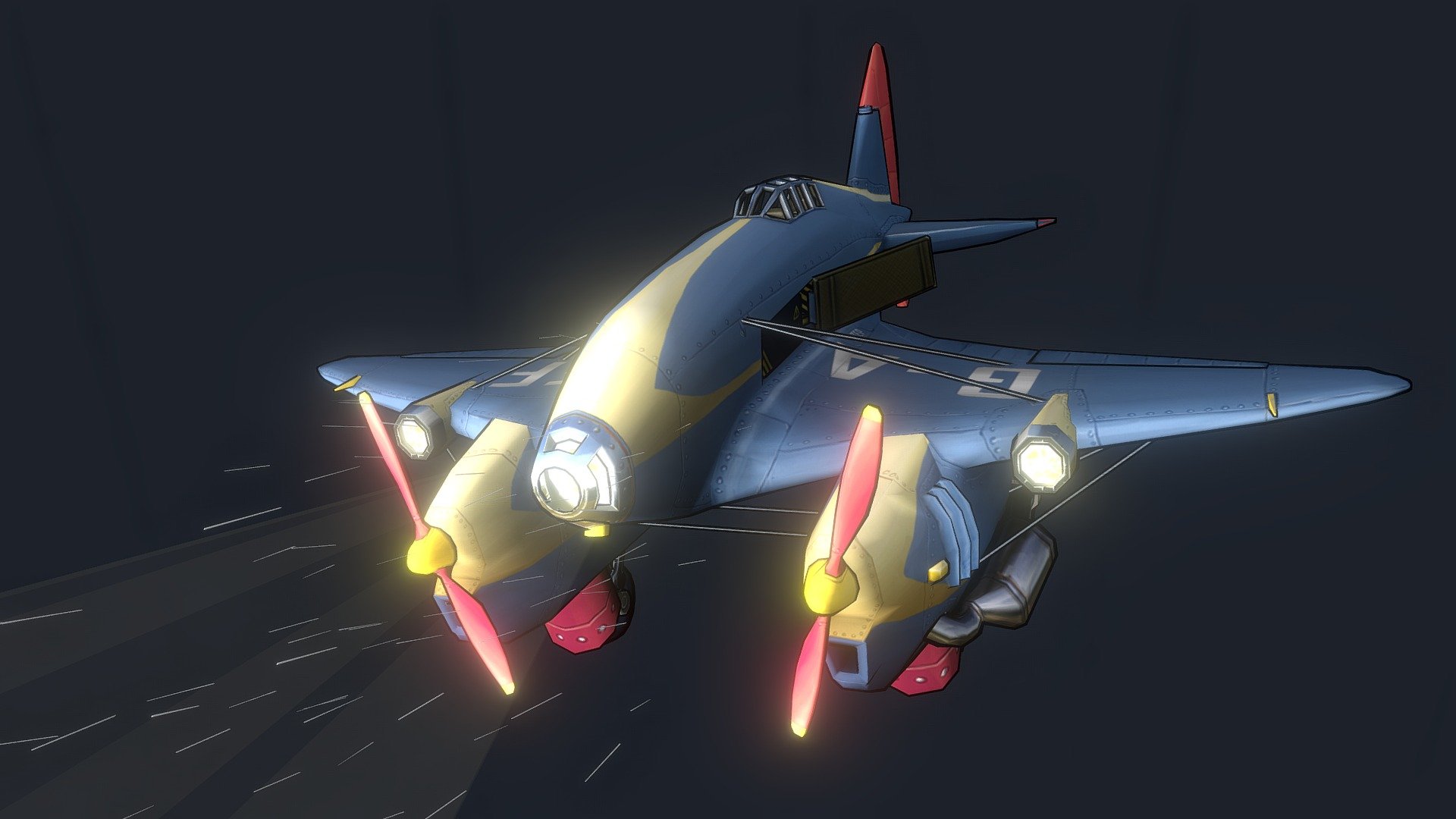 DAE Stylized Plane: comet 88 - Download Free 3D model by vervoortward ...