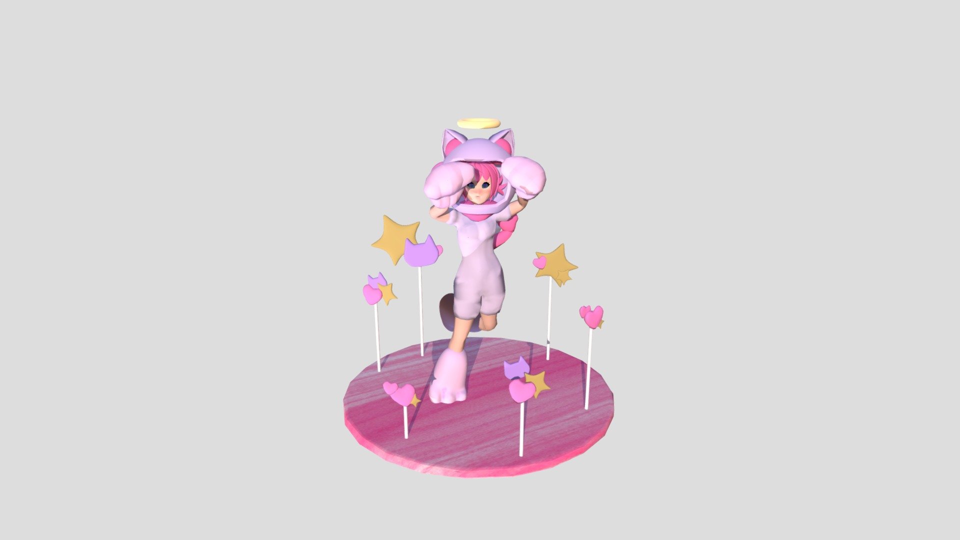 cat textured - 3D model by nxcromantik [0bbbe3f] - Sketchfab