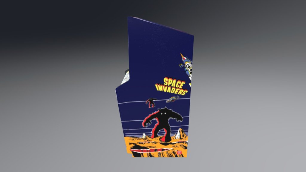 Space invaders arcade cabinet - 3D model by benhickling1 [0bbd516 ...