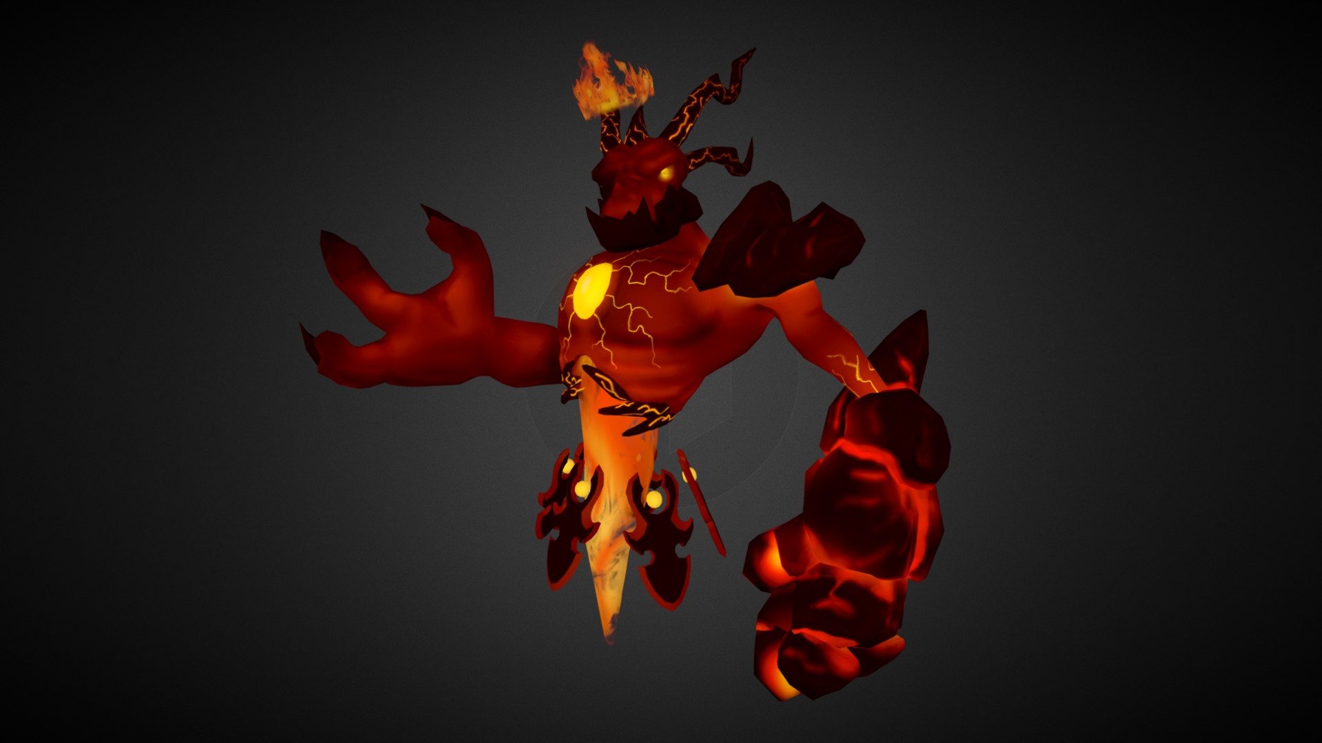 Flame Spirit - 3D model by Justin T Phillips (@jtp360) [0bbebd3 ...