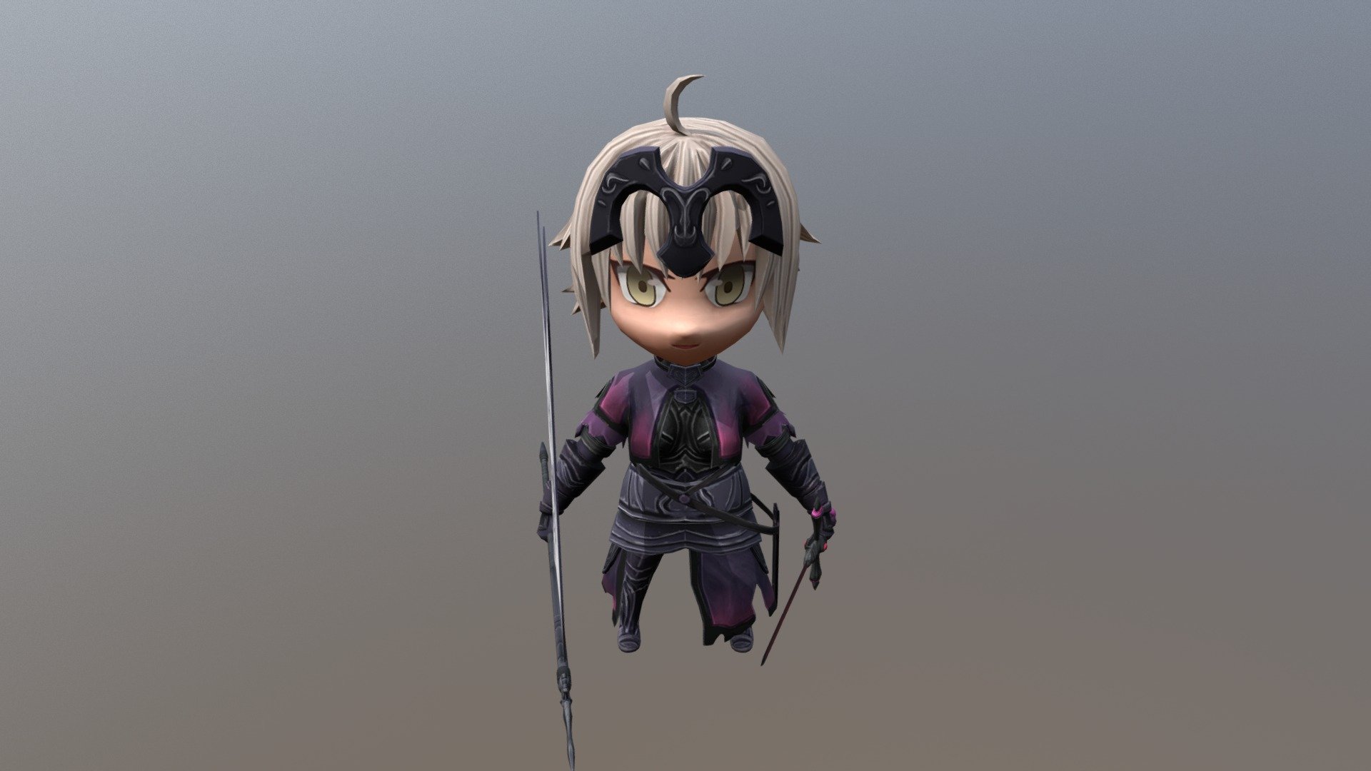 Jeanne D`Arc Alter Chibi - 3D model by Dragan.Neo [0bbee29] - Sketchfab
