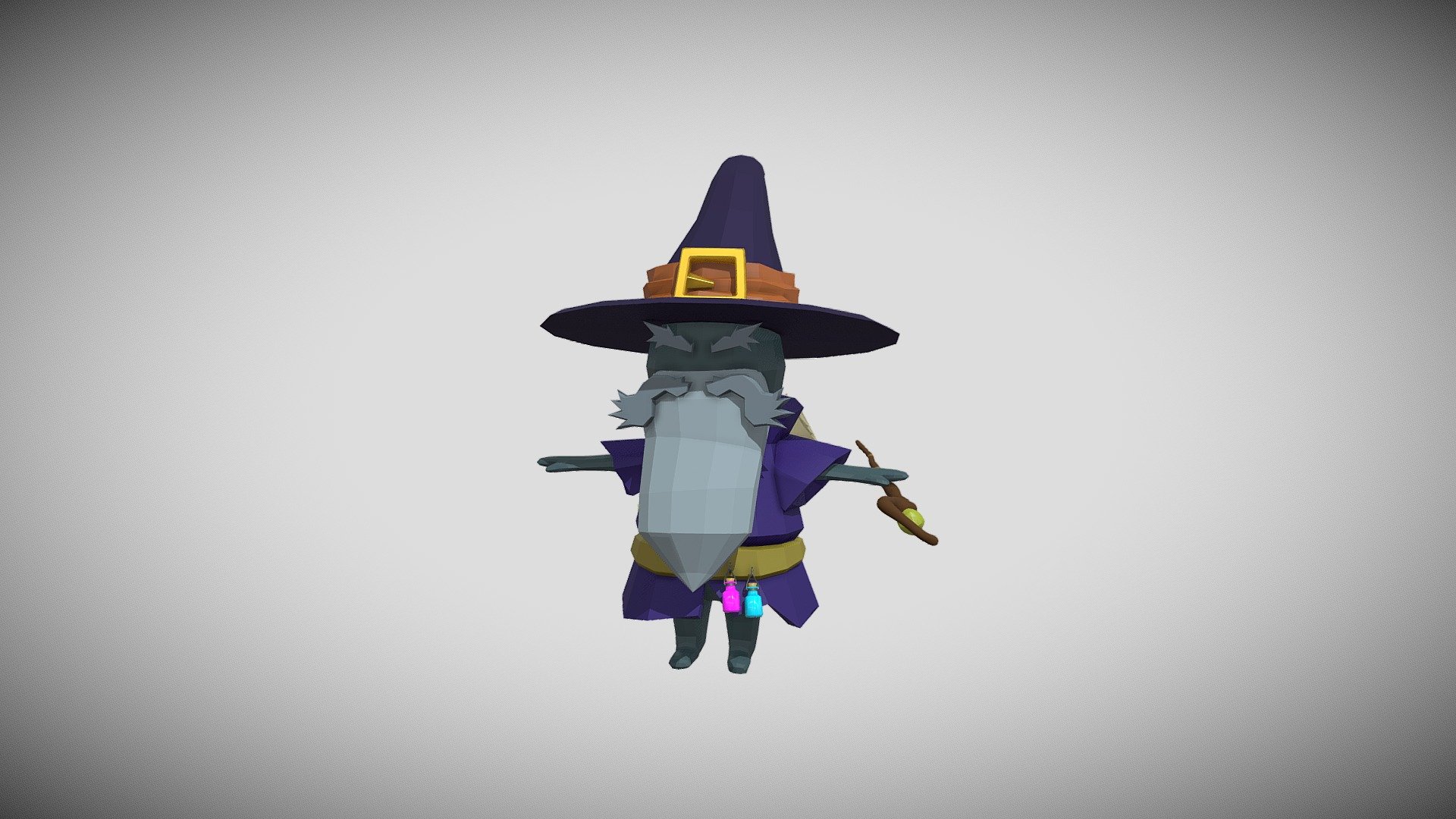 Low poly wizard - Download Free 3D model by oleg.nikitin [0bc01bf] - Sketchfab