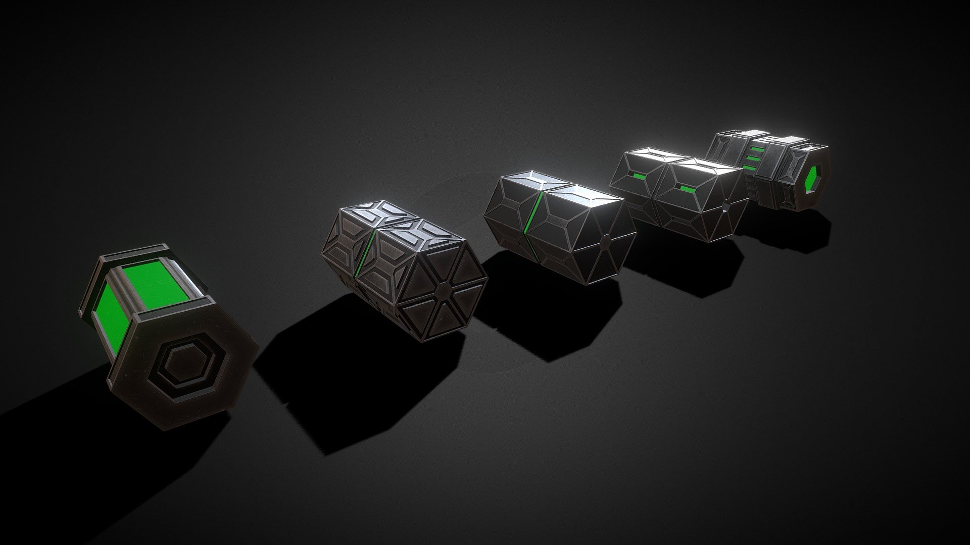 N Gon Box Collection Metal (Part Four) - Buy Royalty Free 3D model by ...