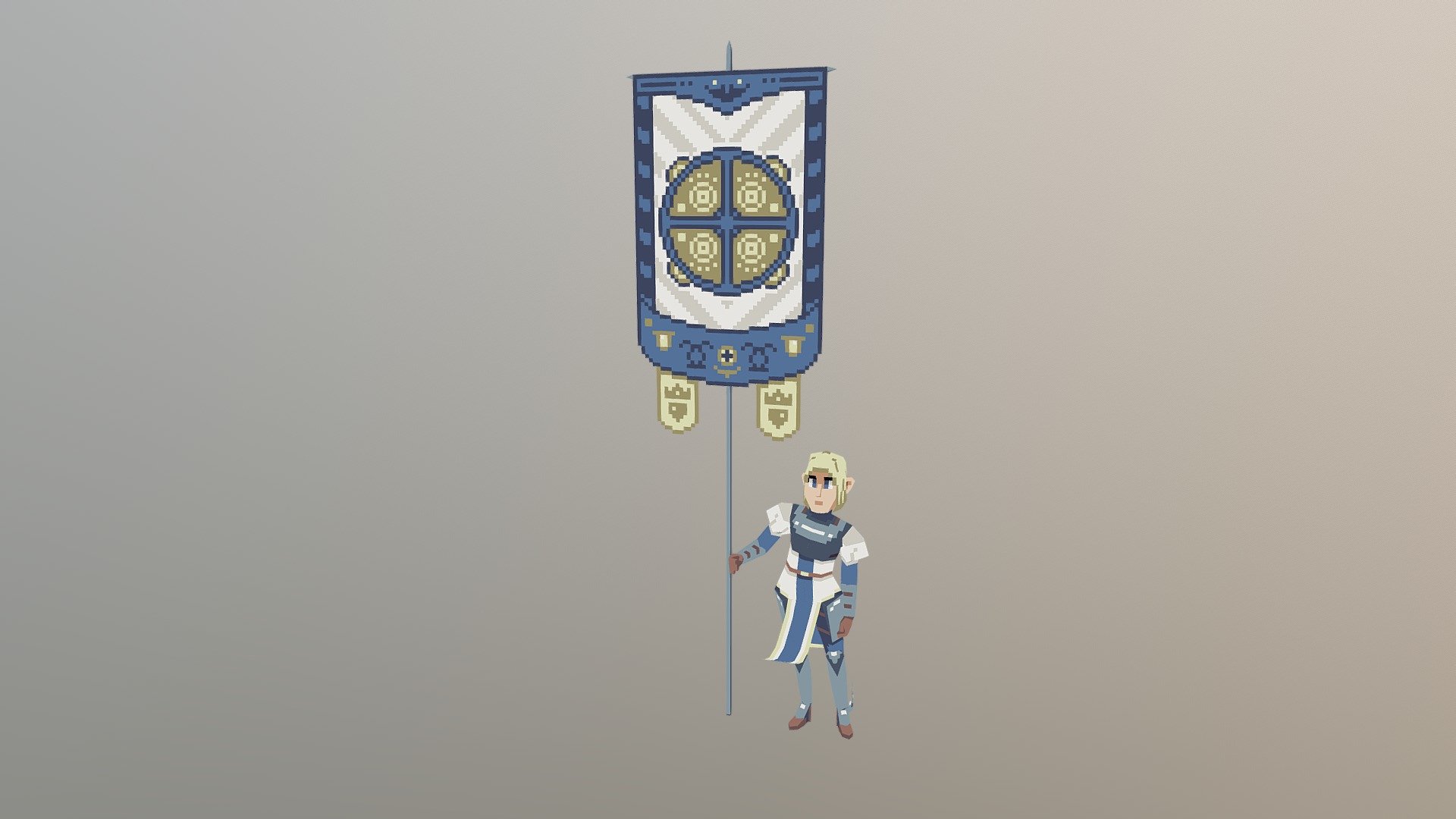 Herald Banner Knight - 3D model by Joana Almeida (@iohanna) [0bc154b ...