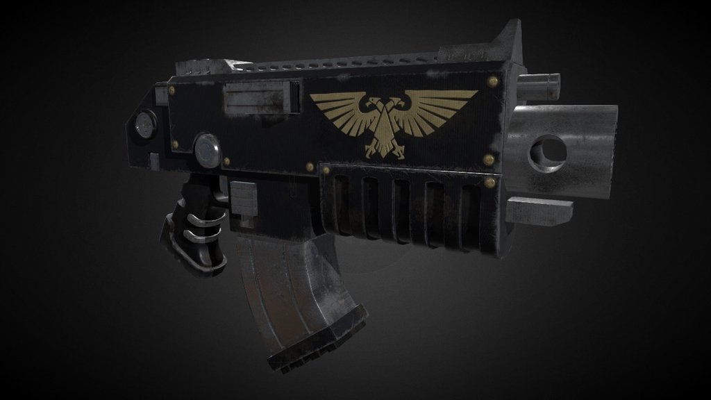 Warhammer 40K Bolter - 3D model by Gorebag (@droopy) [0bc2063] - Sketchfab