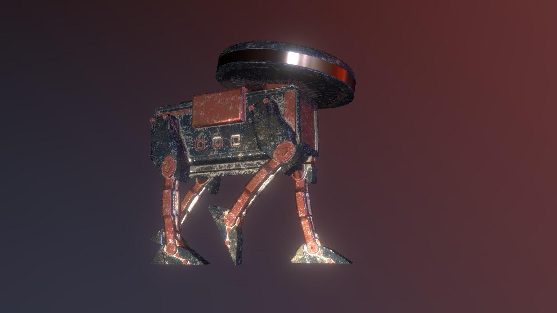 Robot_Walker - 3D model by Alexander Holterhuset (@ah3) [0bc4219 ...