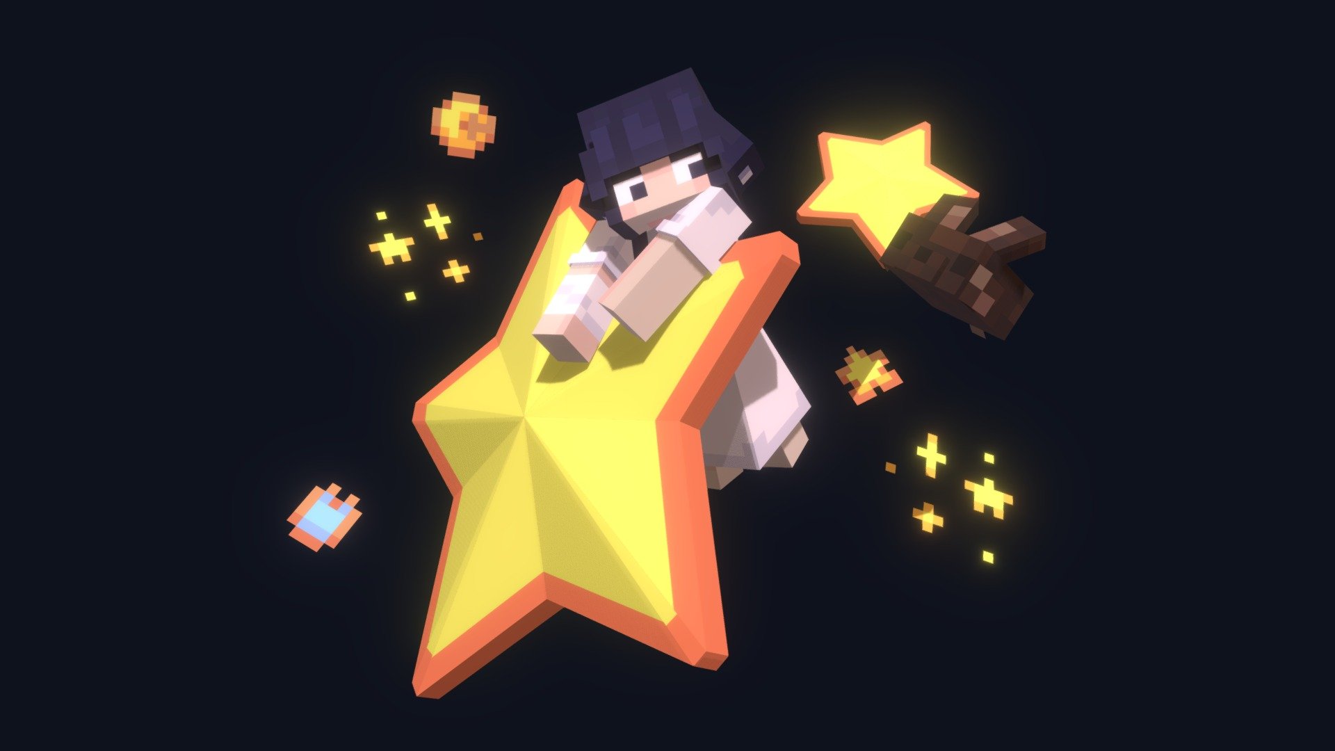 Dreamy Star - 3D model by Blocky_Vani [0bc43ed] - Sketchfab