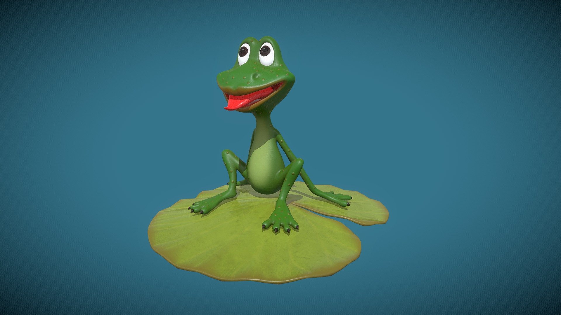 Frog Cartoon - 3D model by emelyarules [0bc79cc] - Sketchfab