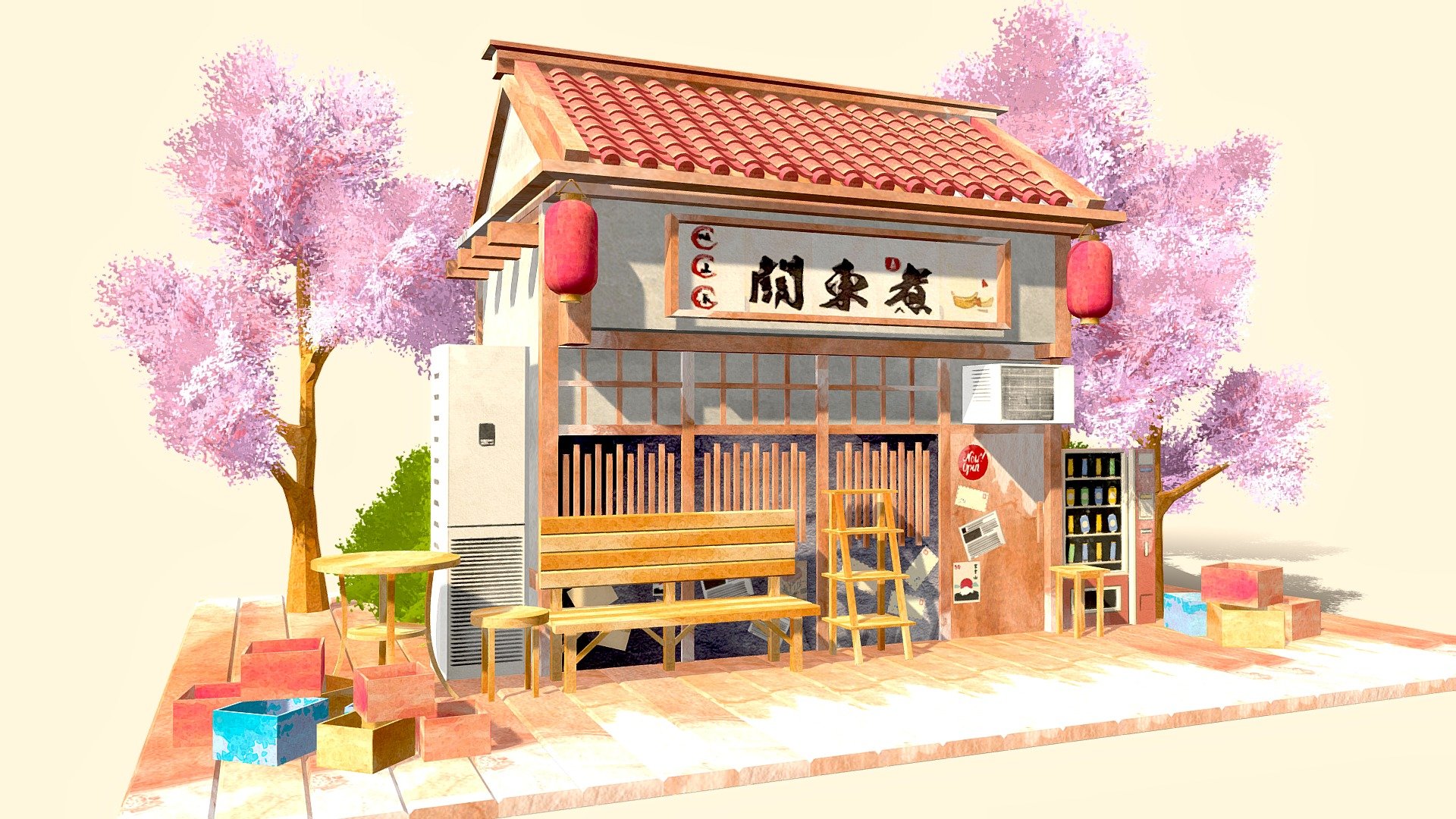Stylized Japanese Store - Buy Royalty Free 3D model by Nicholas-3D ...