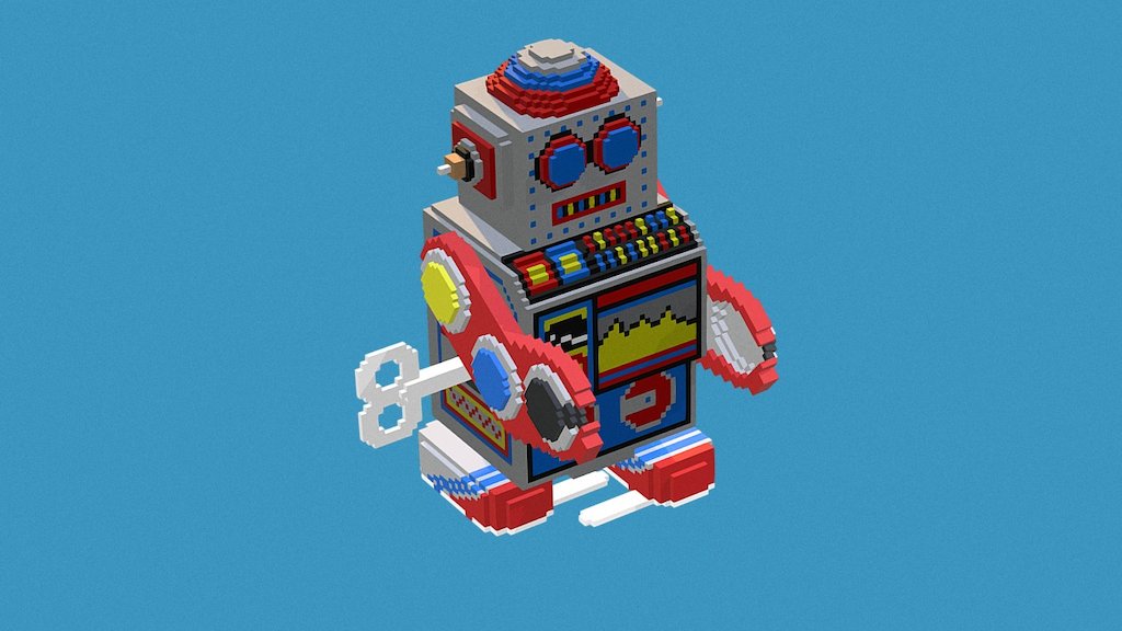 Tin Toy Wind Up Robot - 3D model by modE (@mode_vis) [0bca744] - Sketchfab
