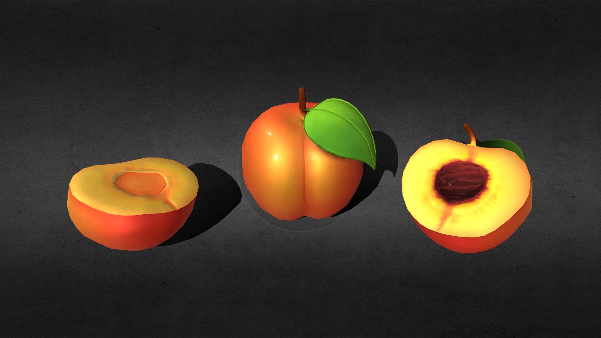 Peach Sliced Fruit 3d Model - Buy Royalty Free 3D model by ...