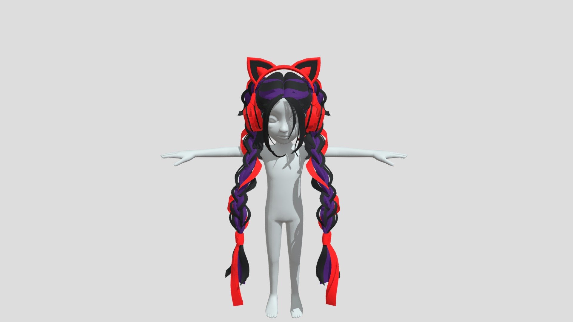 Hair FBX file prefab zepeto template 3D Item 54 - 3D model by ...