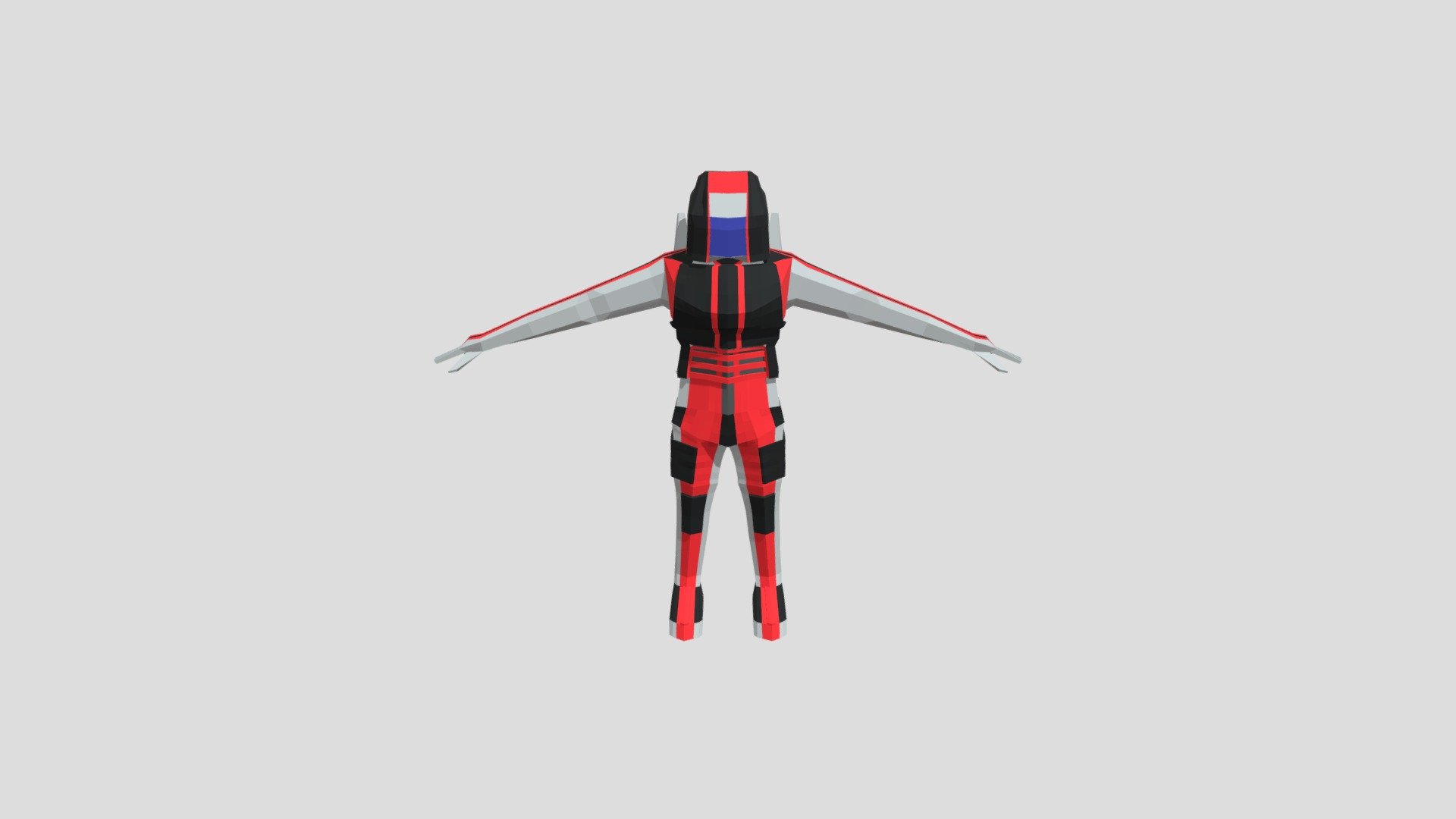 Low- Poly Space Man with color - 3D model by hd98001 [0bcffe5] - Sketchfab