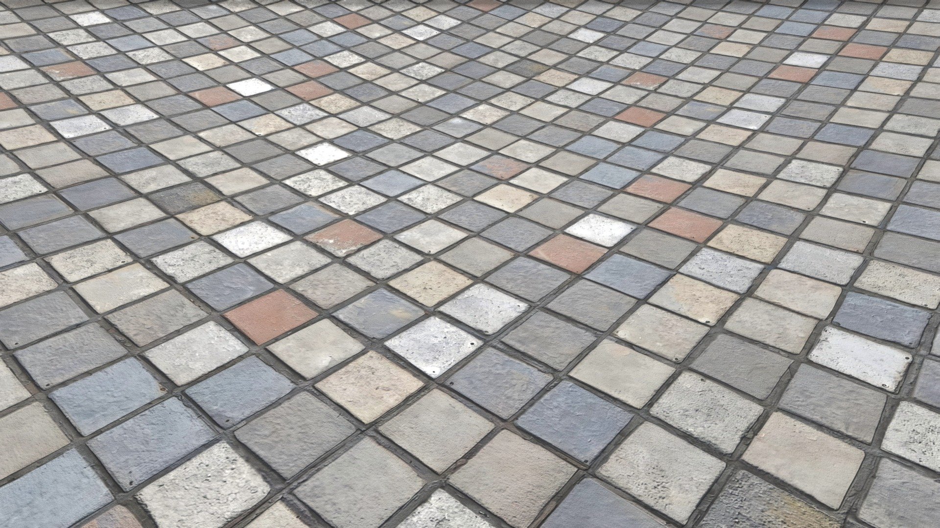 Texture of public street colored tiles - Download Free 3D model by Tijerín Art Studio (@tijerin ...