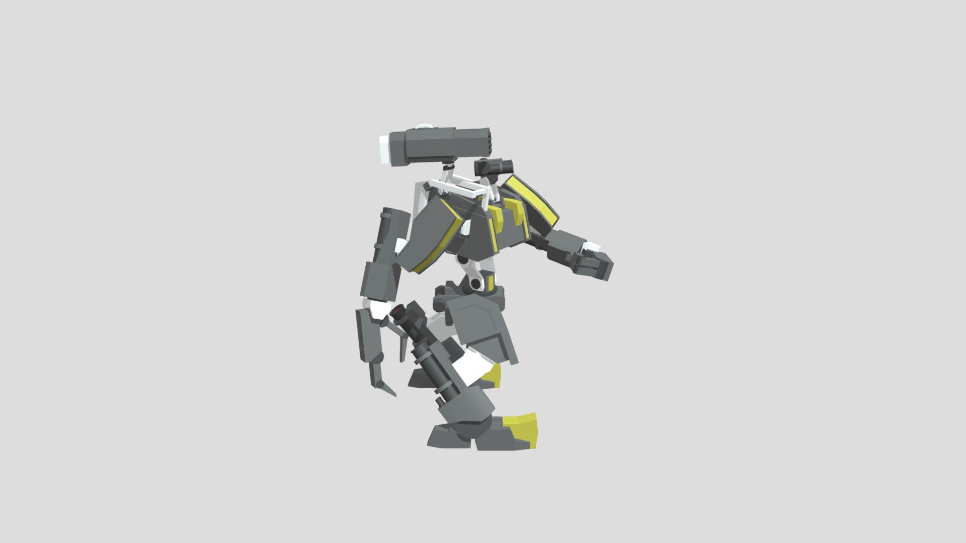Heavy gunner robot - 3D model by elitghost [0bd4d62] - Sketchfab