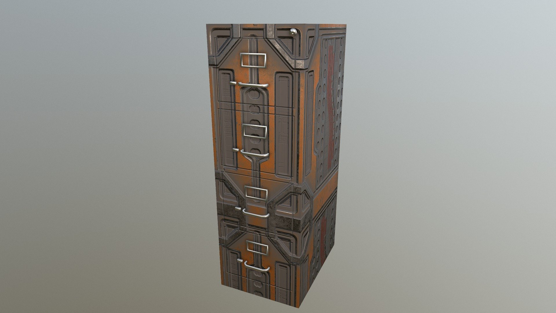 Filing Cabinet - Sci-Fi Variant A - Buy Royalty Free 3D model by ...