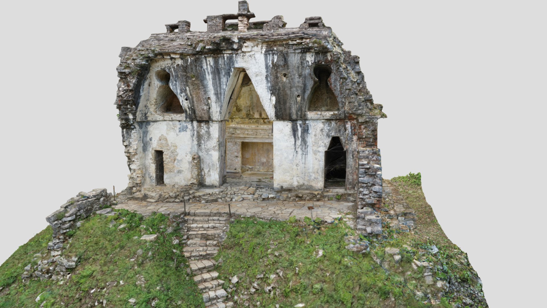 Temple of the Foliated Cross, Palenque, Mexico - 3D model by jonlab ...