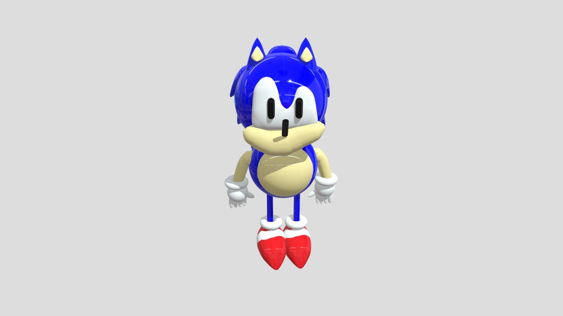 Sonic Model - Download Free 3D model by AALSA [0be02b1] - Sketchfab