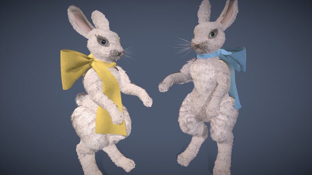 Easter bunnies - A 3D model collection by tochechka - Sketchfab