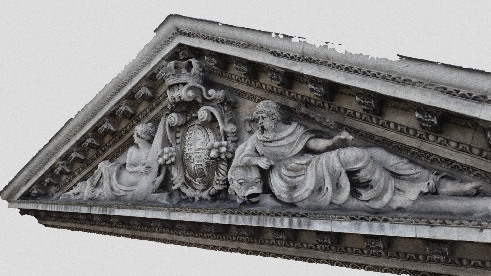 Pediment, King Charles Building Greenwich - Download Free 3D model by ...