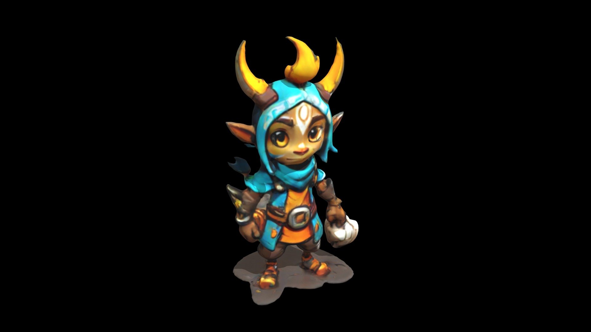 "Animated warrior Illustration of a young elf st - Download Free 3D ...