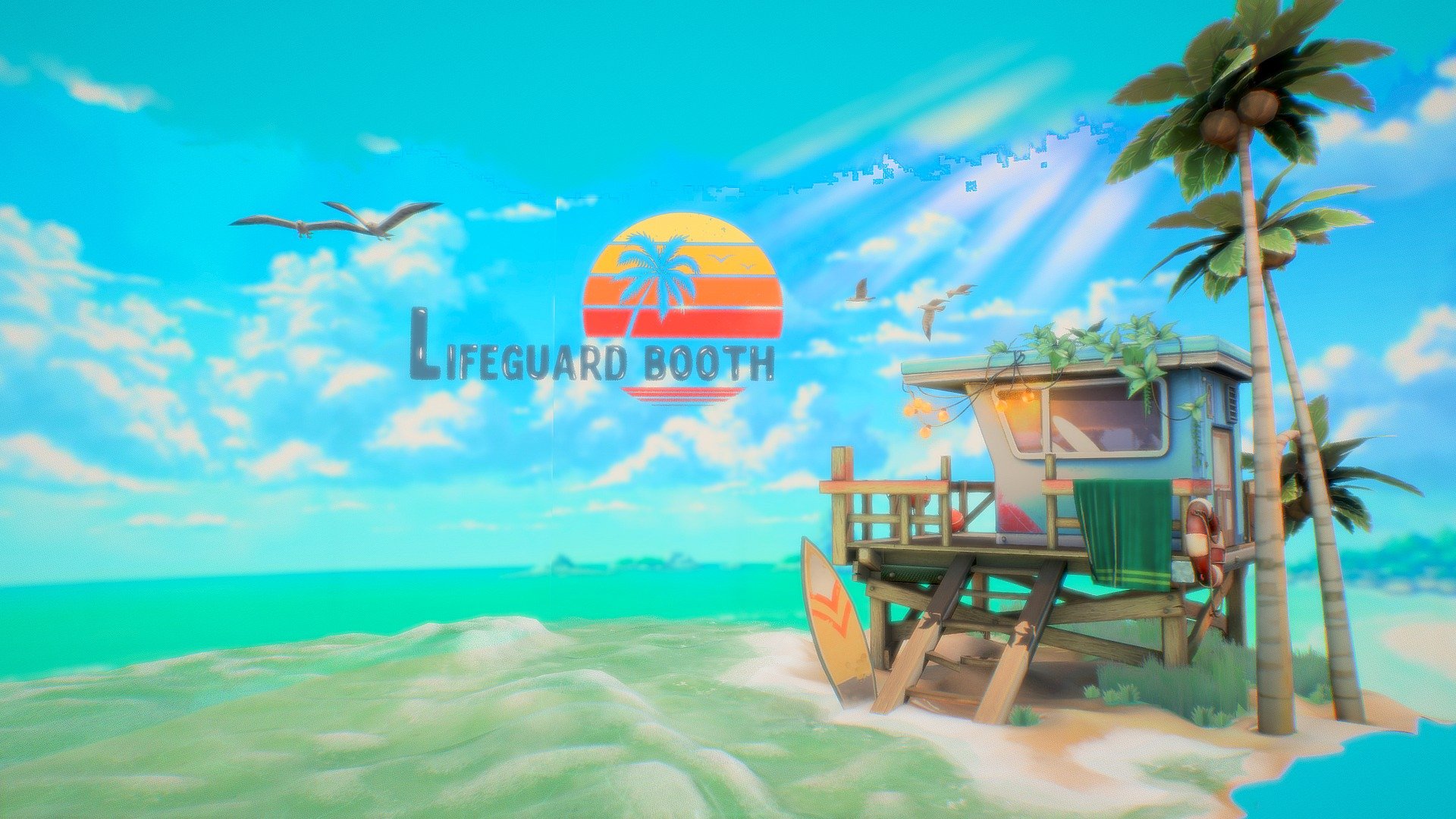 Lifeguard booth - 3D model by AnnaBelle Fibonacci (@annabellefibonacci ...