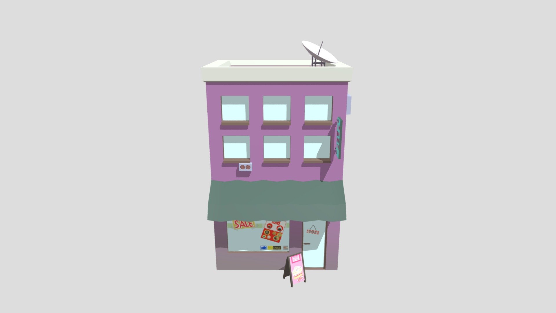 small building - 3D model by acevandort [0bf0f23] - Sketchfab