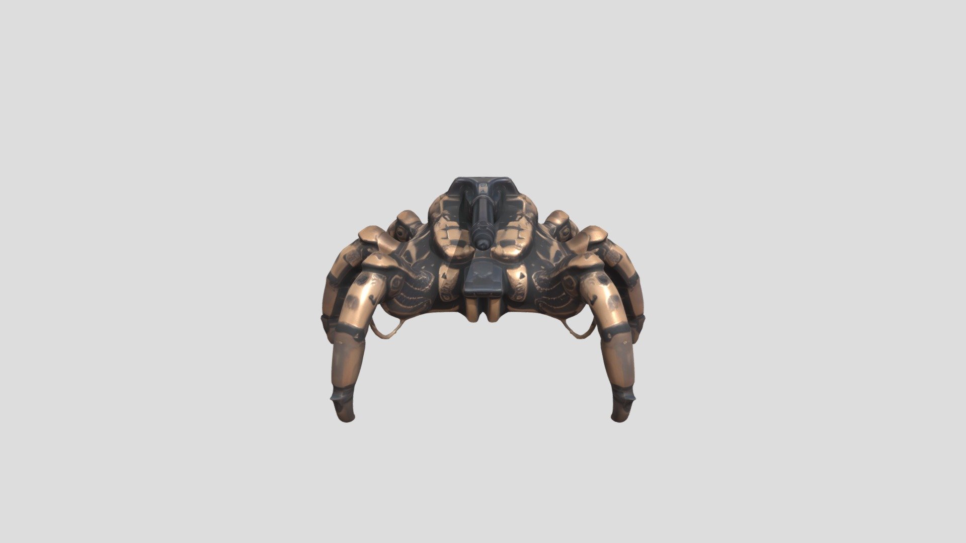 robotic spider with turret - 3D model by chilton [0bf189d] - Sketchfab