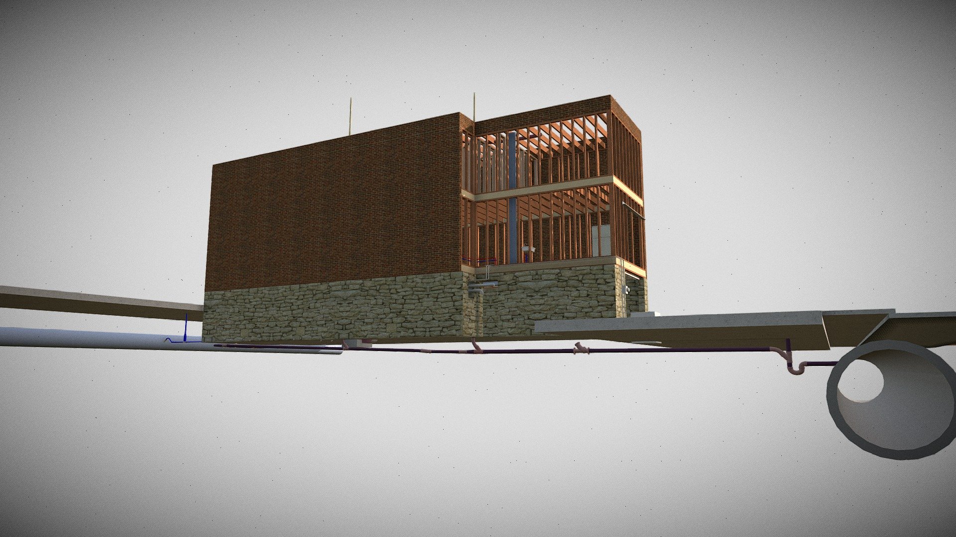 Draft design for typical Philadelphia row houses - 3D model by matrixgc ...