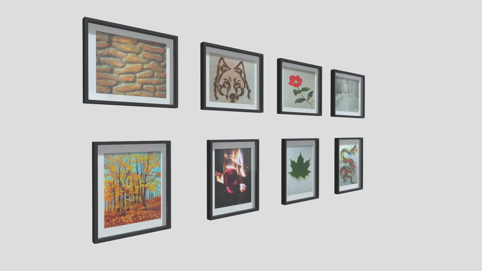 Framed paintings Pak2 - 3D model by windupbird [0bfa696] - Sketchfab