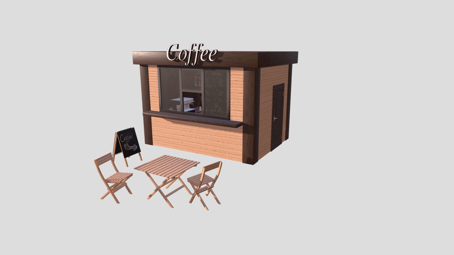 Street coffee shop - 3D model by maior_iuri [0bff03a] - Sketchfab