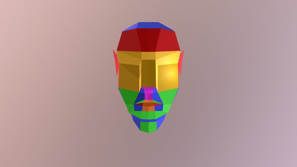Colorful Head - 3D model by Matheus Varella (@matheusvarella) [0c09573 ...