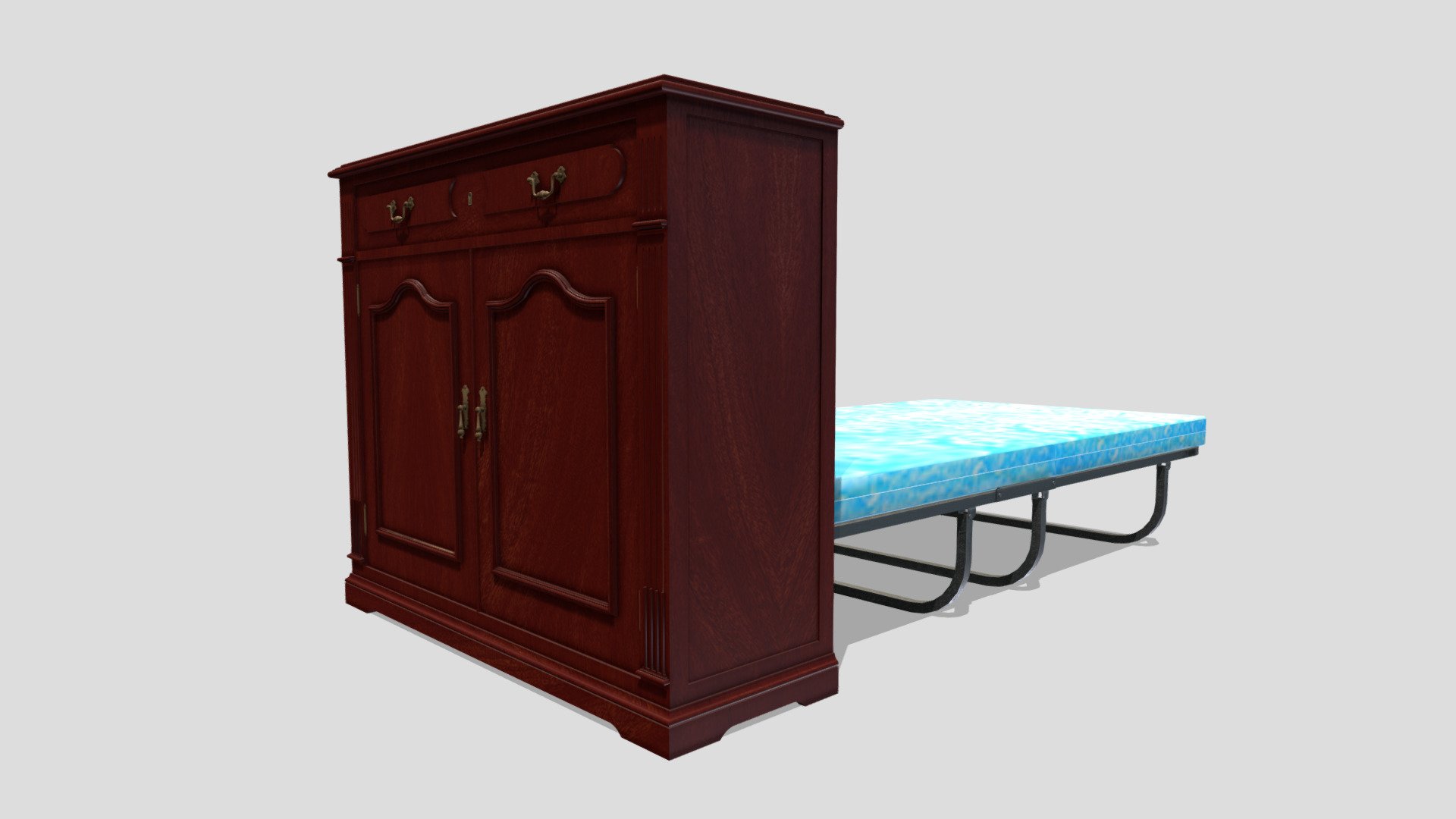 Dormilon old Murphy bed - 3D model by JuanG3D [0c09e6d] - Sketchfab