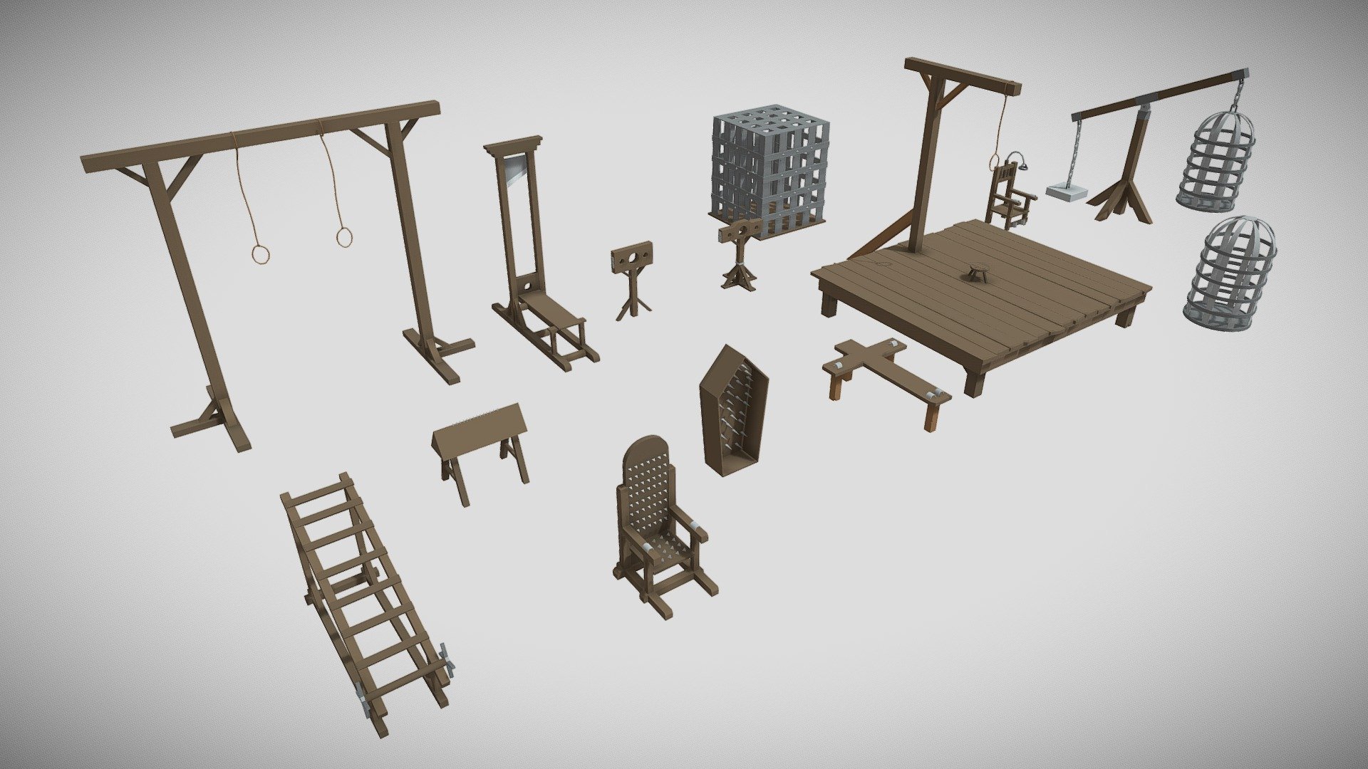 LowPoly Torture Devices - Download Free 3D model by iPoly3D [0c0dd51] - Sketchfab